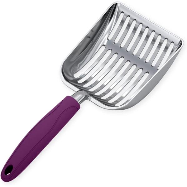 商品名WePet Cat Litter Scoop, Aluminum Alloy Sifter, Kitty Metal Scooper, Deep Shovel, Long Handle, Poop Sifting, Kitten Po...