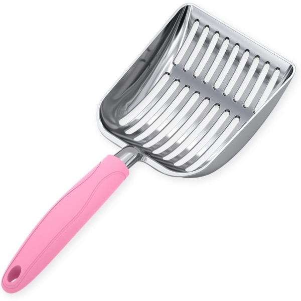 商品名WePet Cat Litter Scoop, Aluminum Alloy Sifter, Kitty Metal Scooper, Deep Shovel, Long Handle, Poop Sifting, Kitten Po...