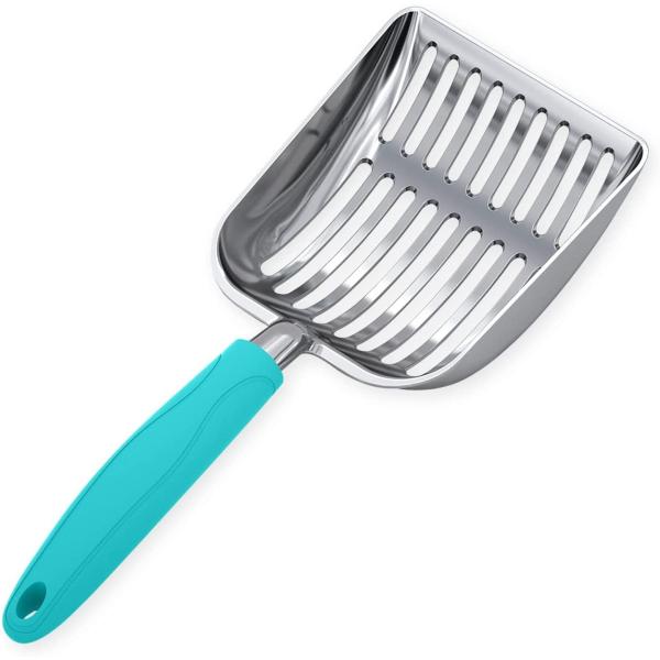 商品名WePet Cat Litter Scoop, Aluminum Alloy Sifter, Kitty Metal Scooper, Deep Shovel, Long Handle, Poop Sifting, Kitten Po...