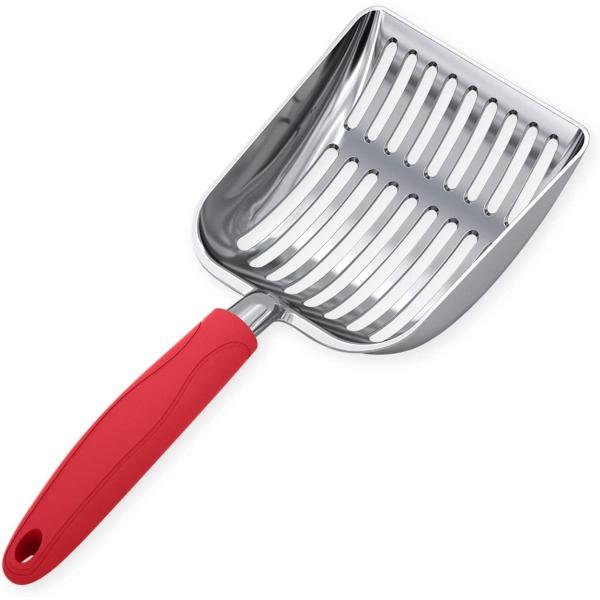 商品名WePet Cat Litter Scoop, Aluminum Alloy Sifter, Kitty Metal Scooper, Deep Shovel, Long Handle, Poop Sifting, Kitten Po...