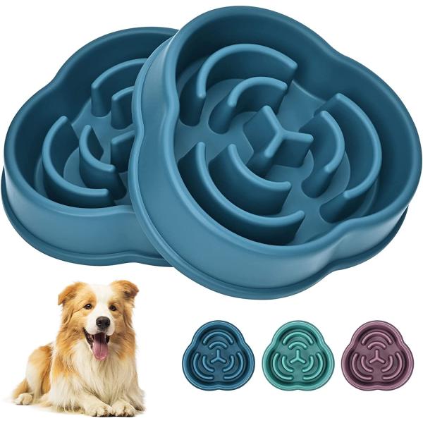 商品名Slow Feeder Dog Bowls for Small Medium Dog, Puzzle Slow Feeding Pet Bowl with Anti-Slip Shim for Puppy Dog, Non-Toxic...