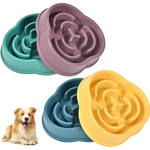 商品名Slow Feeder Dog Bowls for Small Medium Dog, Puzzle Slow Feeding Pet Bowl with Anti-Slip Shim for Puppy Dog, Non-Toxic...