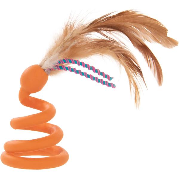 商品名Petlinks Batty Boing Soft Spring &amp; Feather Cat Toy - Orange, One Sizeブランド：Petlinks商品サイズ：Set of 1高さ：5.8 cm横幅：13 cm...