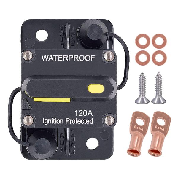 商品名Zesugo 120 Amp Circuit Breaker with Manual Reset, DC 12V - 48V Circuit Protector for Marine Trolling Motor Car Amplif...