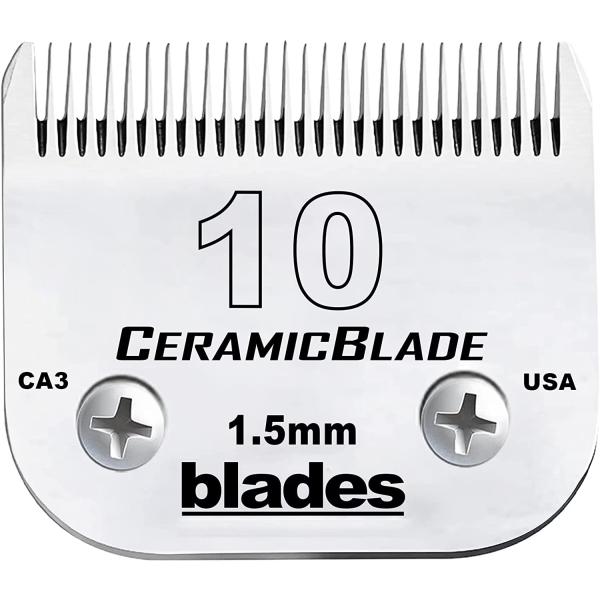 商品名10 Blade Dog Grooming Detachable Ceramic Blade Compatible with Andis Hair Clippersブランド：Vetmor商品サイズ：#10:1/16""(1.5mm)高...