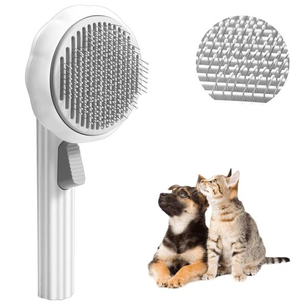 商品名WOOVAN Pet Grooming Brush,Cat Brush for Shedding,Self Cleaning Slicker Brush for Short and Long Haired Dogs Cats Rabb...