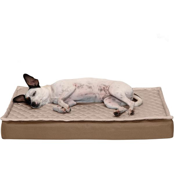 商品名Furhaven Medium Memory Foam Dog Bed Water-Resistant Indoor/Outdoor Quilt Top Convertible Mattress w/ Removable Washab...