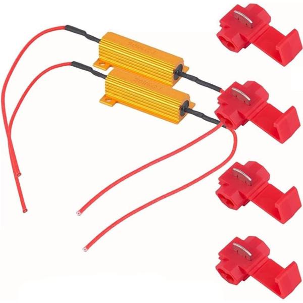商品名2pcs 50W 6ohm Load Resistors for Fix LED Bulb Fast Hyper Flash Turn Signal Blink Error Codeブランド：BXE商品サイズ：高さ：2.7 cm横幅：...