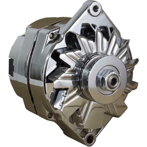 商品名OBUYTO Chrome Alternator Compatible With BBC SBC Chevy 105 Amp 3-Wire Or 1-One Wire Setup 65-85 Self Exciting 7127CH ...