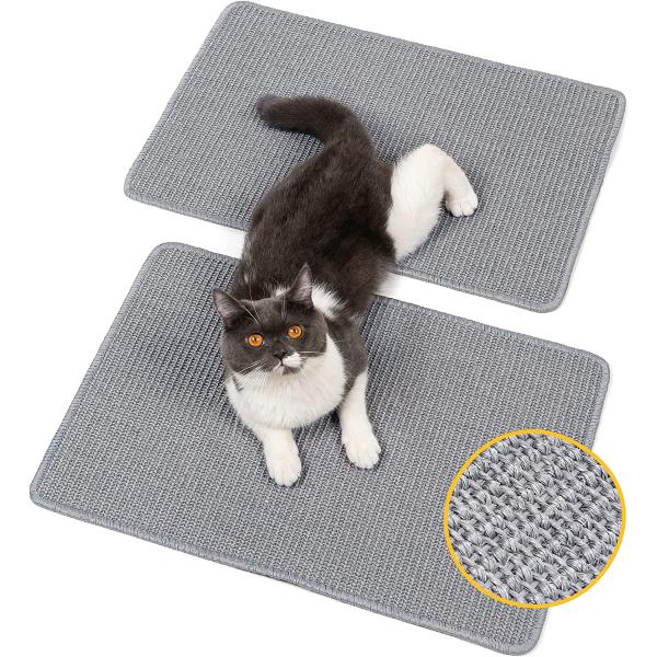 商品名Conlun Cat Scratcher Mat,Natural Sisal Cat Scratch Pad,Horizontal Floor Cat Scratching Pads Rug for Indoor Cats Grind...