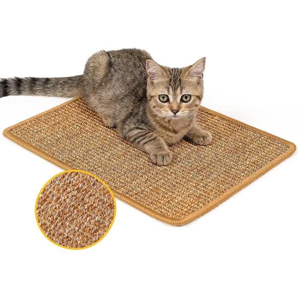 商品名Conlun Cat Scratcher Mat,Natural Sisal Cat Scratch Pad,Horizontal Floor Cat Scratching Pads Rug for Indoor Cats Grind...