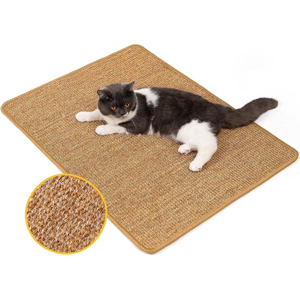 商品名Conlun Cat Scratcher Mat,Natural Sisal Cat Scratch Pad,Horizontal Floor Cat Scratching Pads Rug for Indoor Cats Grind...