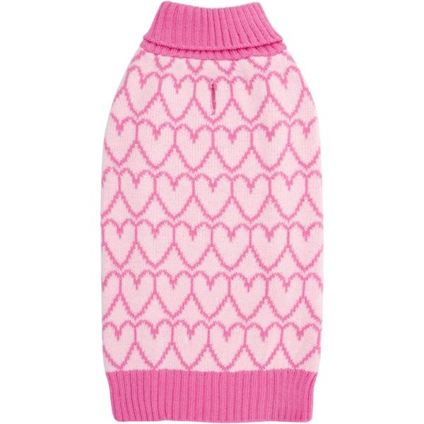 商品名KYEESE Valentines Day Dog Sweaters Pink Heart Design Dog Sweaters with Leash Hole Pet Sweater Pet Clothes,XLブランド：KYEE...