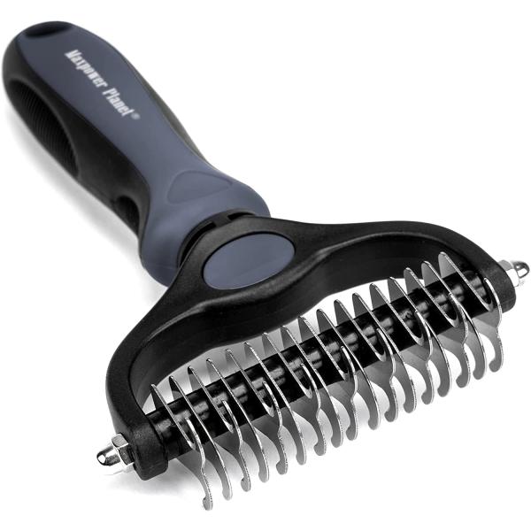 商品名Maxpower Planet Pet Grooming Brush - Double Sided Shedding and Dematting Undercoat Rake Comb for Dogs and Cats,Extra ...