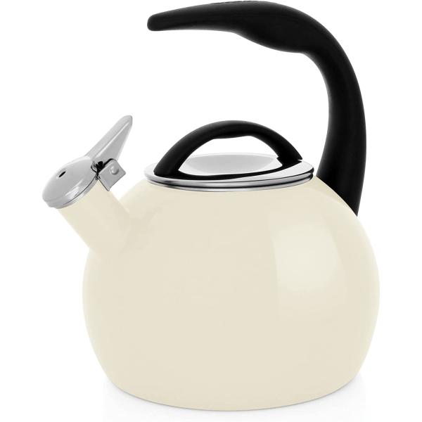 商品名Chantal アニバーサリー エナメル スチール笛吹きケトル 2クォート アーモンドChantal Anniversary Enamel on Steel Whistling Teakettle, 2 Quart, Almondブラ...