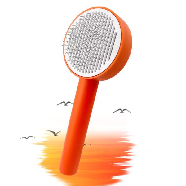 商品名Pet Character Brush, Dog Brush for Shedding are the Color of the Sun, Cat Brushes for Indoor Cats with Self-Cleaning ...