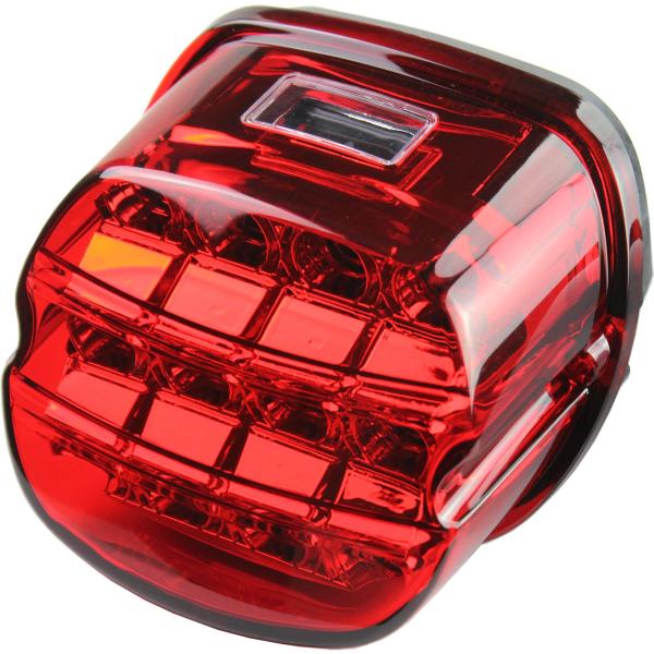商品名: Atubeix レッド ストロボ LED テールライト アップグレード HD テールライト アセンブリ Harley Dyna Road King Electra Glide Street Bob Touring用 (レッド) A...
