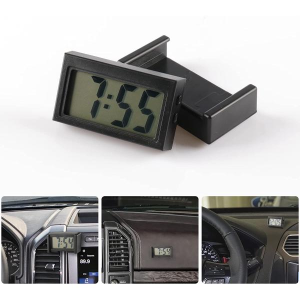 商品名UYYE Mini Car Clock Small Digital Clock -Sticky Car Clock Accessories with Clear LCD Screen Stand Case Function -Self...