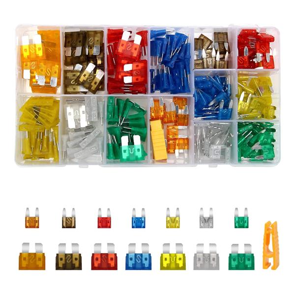 商品名220Pcs Car Fuses Assortment Kit Coolrunner Fuses Assortment Kit Blade Type Automotive Fuses Assortment Kit, Standard,...