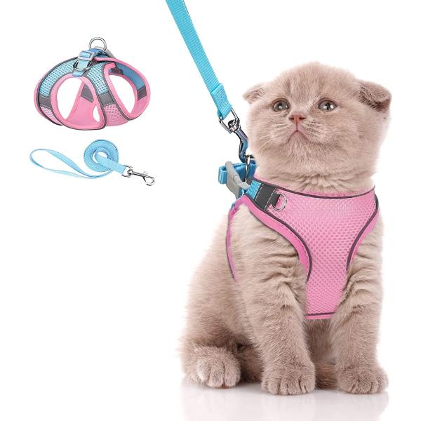 商品名ORIA Pet Harness and Leash, (Newest) Breathable Mesh Harness for Dog Cat, Dog Harness Set, Adjustable Padded Vest wit...