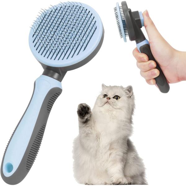商品名FYY Dog and Cat Brush for Shedding, Self Cleaning Dog Grooming Brush Pet Slicker Brush for Long or Short Haired Dogs ...