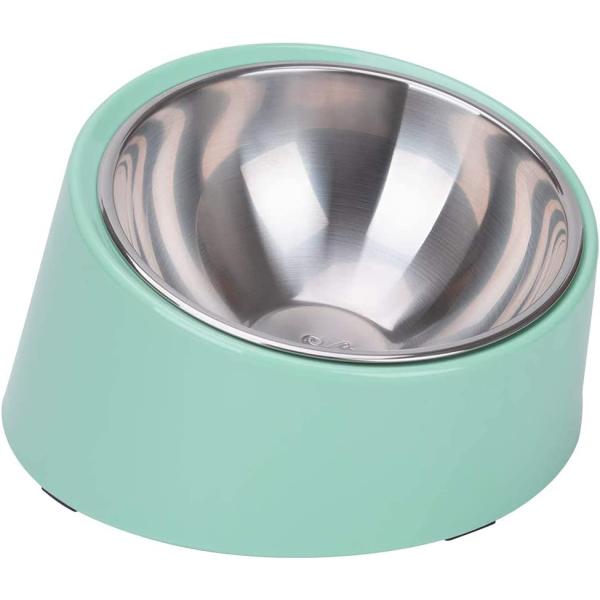 商品名SuperDesign 犬 食器 猫 食器 ペット ボウル ステンレス 給食器 スタンド 傾斜がある 15度 食事をより気軽に メラミン製スタンド付き 滑り止め 取り外し可能 洗いやすい 食器洗濯機で洗えるSuperDesign Me...