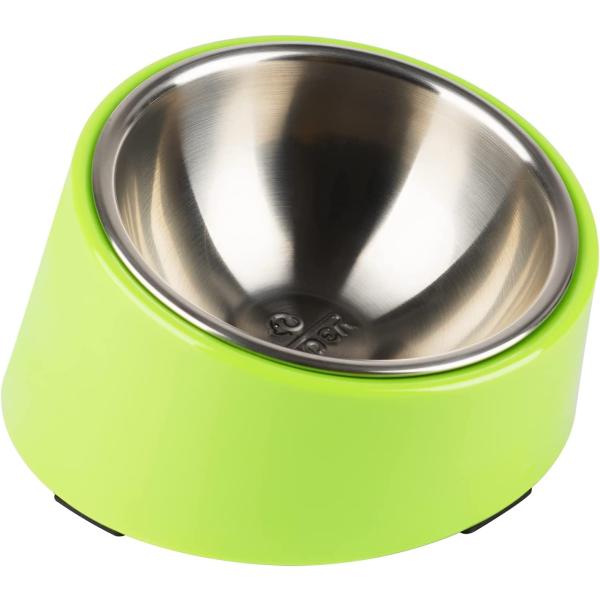 商品名SuperDesign 犬 食器 猫 食器 ペット ボウル ステンレス 給食器 スタンド 傾斜がある 15度 食事をより気軽に メラミン製スタンド付き 滑り止め 取り外し可能 洗いやすい 食器洗濯機で洗えるSuperDesign Me...