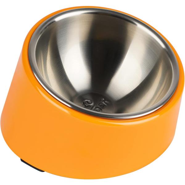 商品名SuperDesign 犬 食器 猫 食器 ペット ボウル ステンレス 給食器 スタンド 傾斜がある 15度 食事をより気軽に メラミン製スタンド付き 滑り止め 取り外し可能 洗いやすい 食器洗濯機で洗えるSuperDesign Me...
