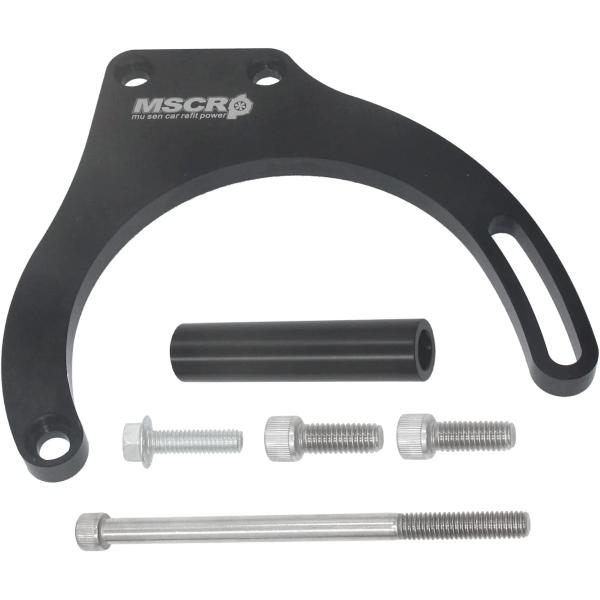 商品名MSCRP Aluminum Low Mount Alternator Bracket Adjustable LWP Low Mount for Big Block Chevy Long Water Pump Passenger Si...