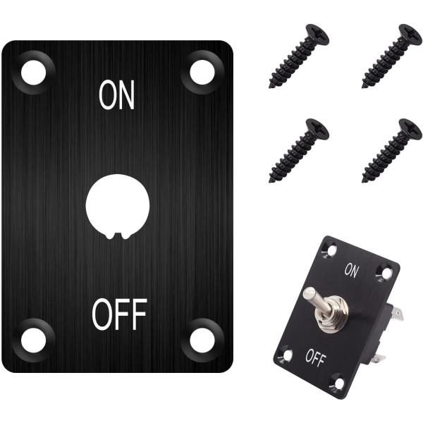 商品名weideer Toggle Switch Panel ON OFF Bracket 12mm Mounting holes Aluminium Housing Black with Screw for Car Boat Traile...