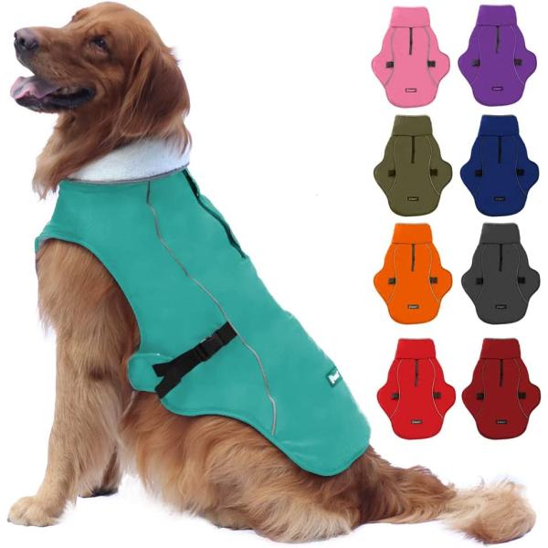 商品名EMUST Dog Jacket Winter, Cozy Windproof Dog Jacket for Cold Weather, Solid Color Dog Vests for Winter for Medium Dogs...