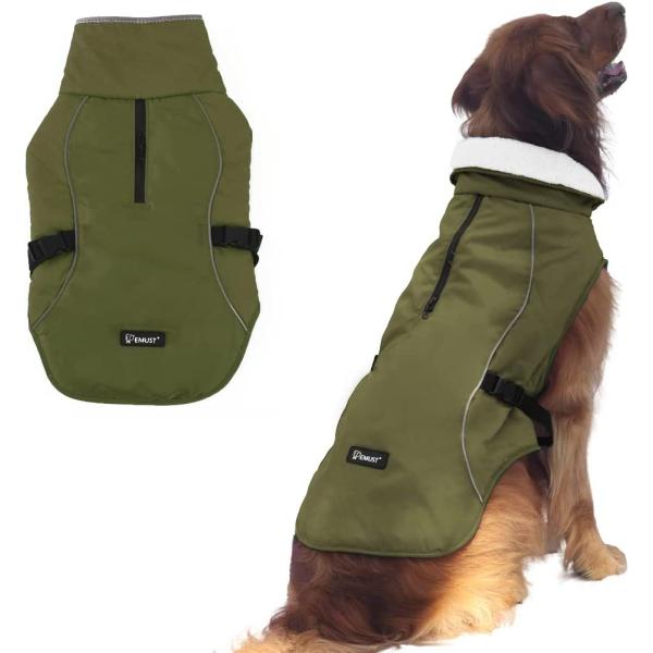 商品名EMUST Winter Dog Jacket, Windproof Dog Apparel for Cold Weather, Reflective Winter Coats for Dogs, Warm Puppy Jacket ...
