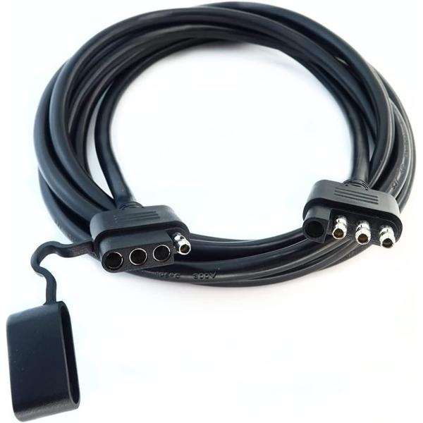 商品名4ウェイ トレーラー延長ケーブル 4ピン オス-メス 配線ハーネスアダプター オーバーモールド防水コネクタ付き 太い 16AWG ゲージ (10フィート)4 Way Trailer Extension Cable 4 Pin Male...