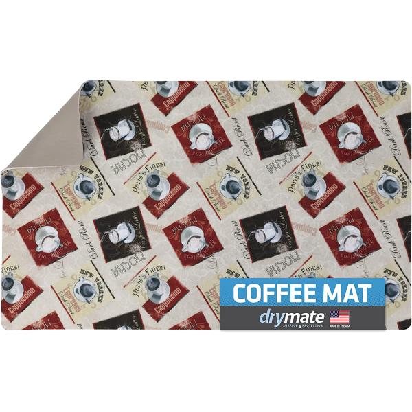 商品名Drymate Coffee Maker Mat, (Coffee Station Bar Accessory) Protects Kitchen Countertops From Spills, Stains &amp; Scrat...