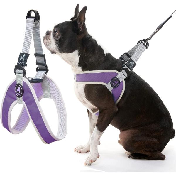 商品名Gooby Simple Step in III Harness - Purple, X-Small - Small Dog Harness with Scratch Resistant Outer Vest - Soft Inner...