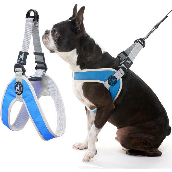 商品名Gooby Simple Step in III Harness - Blue, X-Small - Small Dog Harness with Scratch Resistant Outer Vest - Soft Inner M...