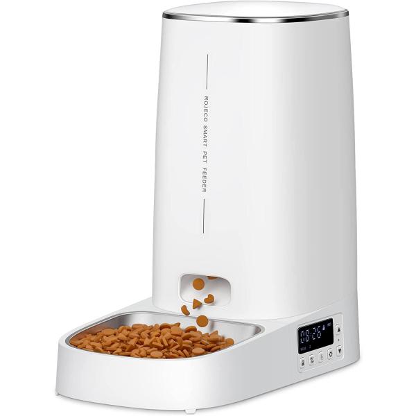 商品名ROJECO Automatic Cat Feeders, 4L Cat Food Dispenser with Meals and Portion Programmable，Detachable Body Design for Cl...