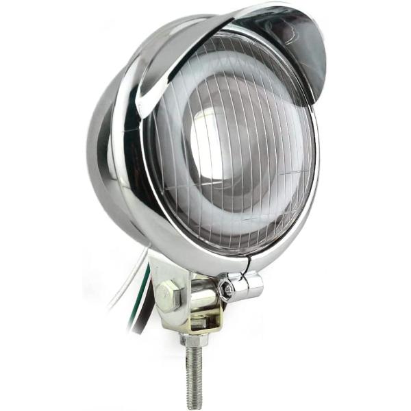 商品名Boldness Motorcycle LED Headlight 4.5in Lens Front Bottom Mounting Bracket Adjustable White Halo Ring Auxiliary Light...