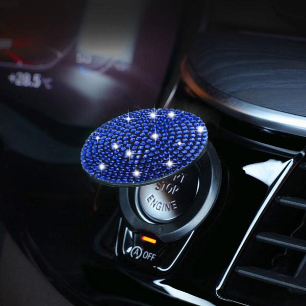 商品名Bling Car Engine Start Stop Button Cover,Bling Crystal Rhinestone Push Start Accessories Ignition Protective,Anti Scr...