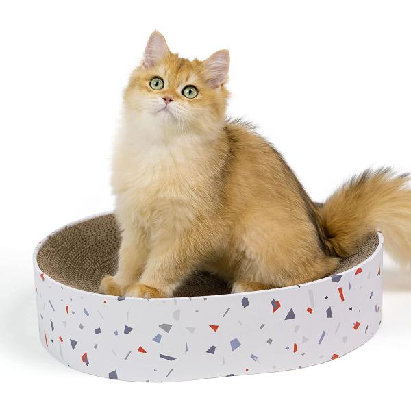 商品名Conlun Cat Scratcher Cardboard,2 in 1 Oval Cat Scratch Pad Bowl Nest for Indoor Cats Grinding Claw,Round Cat Scratchi...