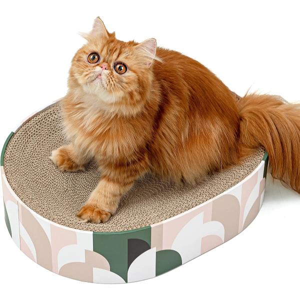 商品名Conlun Cat Scratcher Cardboard,2 in 1 Oval Cat Scratch Pad Bowl Nest for Indoor Cats Grinding Claw,Round Cat Scratchi...