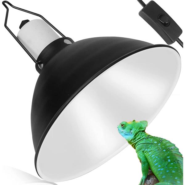 商品名NEPTONION Reptile Reflector Dome Lamp Fixture, 8.5 inch Deep Polished Aluminum UVB Light Fixture for Reptile Glass Te...