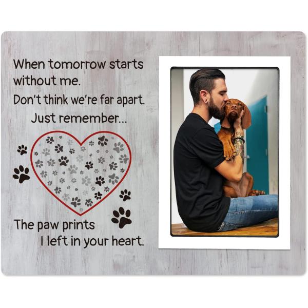 商品名ペットメモリアル写真フレーム - 犬を亡くした方へのお悔やみギフト、犬のフォトフレーム、渡されたギフト、ペットの追悼ギフト、犬の足跡、ペットの喪失ギフト 4×6インチSteadStyle Pet Memorial Picture Fr...