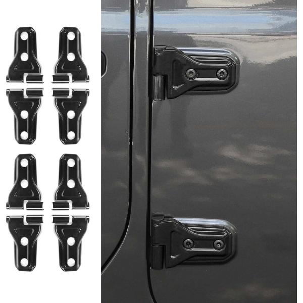 商品名RT-TCZ Door Hinge Cover Trim for Jeep, Front Door Rear Door Hinges Exterior Decoration Accessories for Jeep Wrangler ...