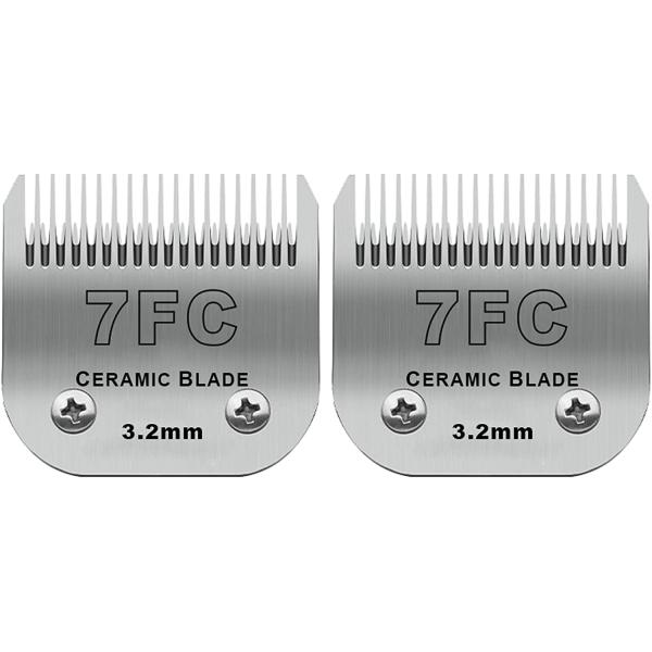 商品名DODAER 2 Pack Detachable Pet Dog Grooming Clipper Ceramic Blades,Compatible with Andis Size-7FC Cut Length 1/8""(3.2m...