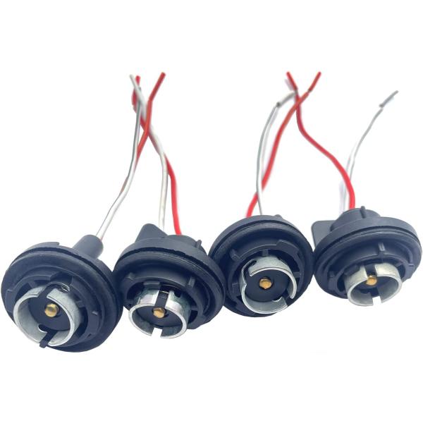 商品名4 Pack 1156 BA15S P21W LED Bulb Socket Light Base Holder Pre-Wired Wiring Harness Connector Adapter Plug for DC 12-24...