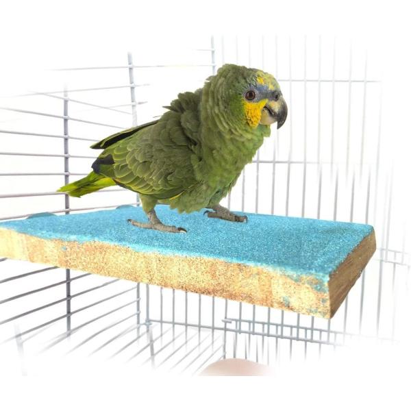 商品名Bird Parrot Perch Stand Platform Natural Wooden Coarse Sand Grinding Claw Stand Suitable for Parrot Parakeet Cockatie...