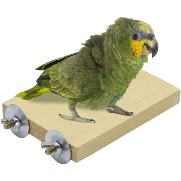 商品名Bird Parrot Perch Stand Platform Natural Wooden Coarse Sand Grinding Claw Stand Suitable for Parrot Parakeet Cockatie...