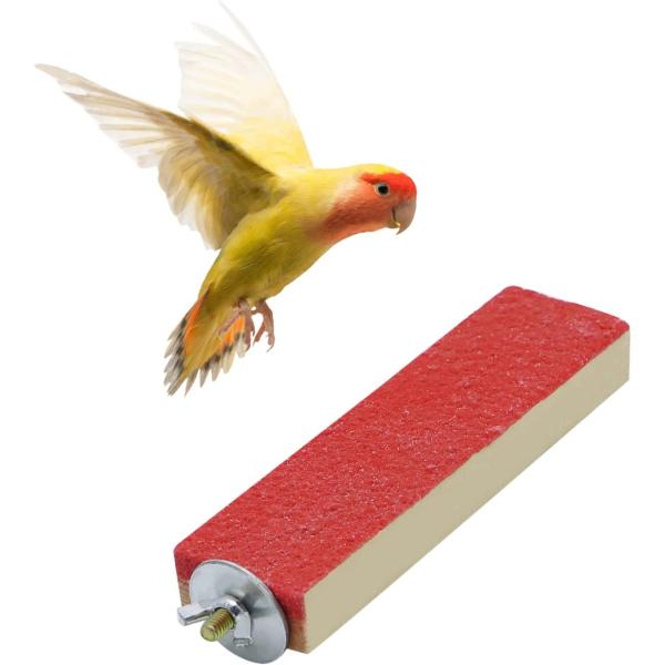 商品名Bird Parrot Perch Stand Platform Natural Wooden Coarse Sand Grinding Claw Stand Suitable for Parrot Parakeet Cockatie...