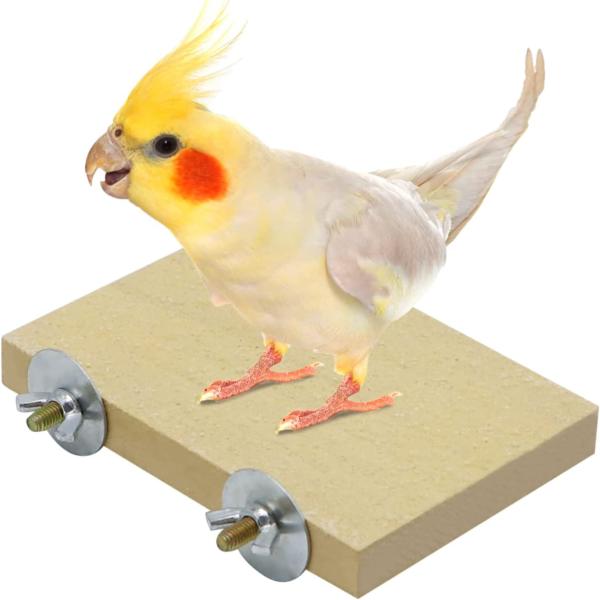 商品名Bird Parrot Perch Stand Platform Natural Wooden Coarse Sand Grinding Claw Stand Suitable for Parrot Parakeet Cockatie...